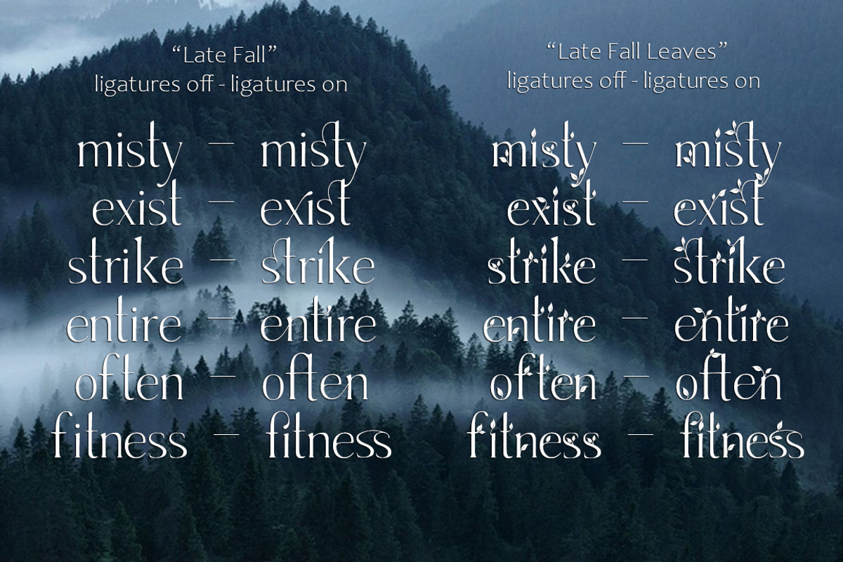 Late Fall - floral font duo, a Serif Font by Innire