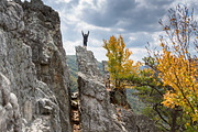 Climber on top of seneca rocks featuring seneca rocks, boy, and summit ...