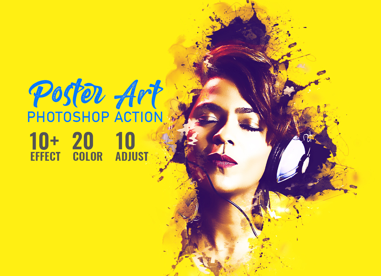 Poster Art Photoshop Action, an Action Add-On by MRI STUDIO