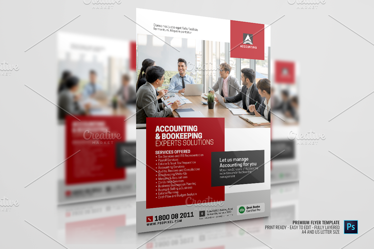 Accounting and Bookkeeping Flyer, a Flyer Template by PSDPixel ...
