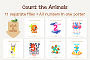 vector Set Count the Animals, an Animal Illustration by WINDmade