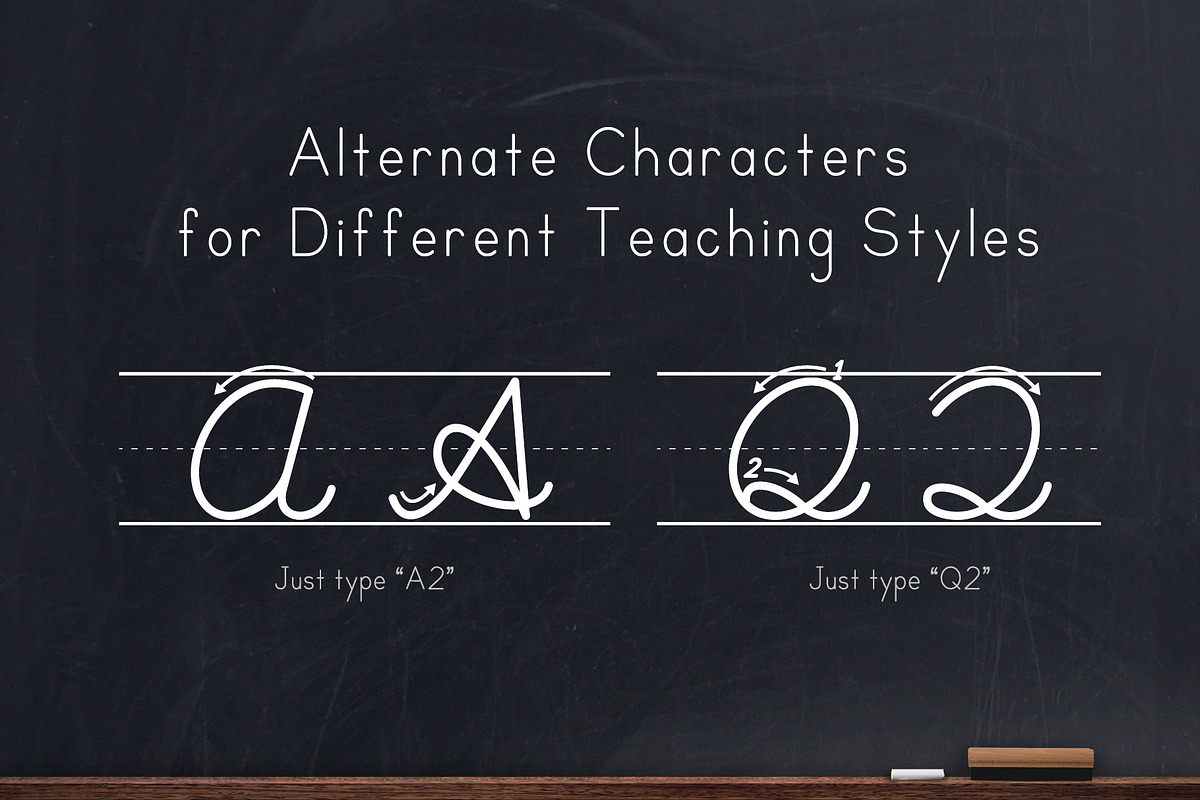 Teaching Cursive • Letter Tracing Font