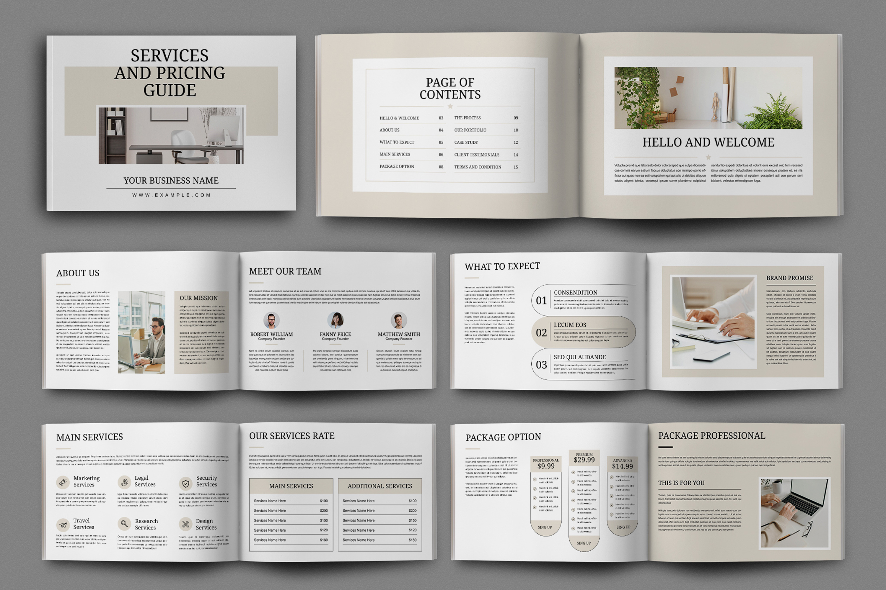 Services and Pricing Guide Brochure