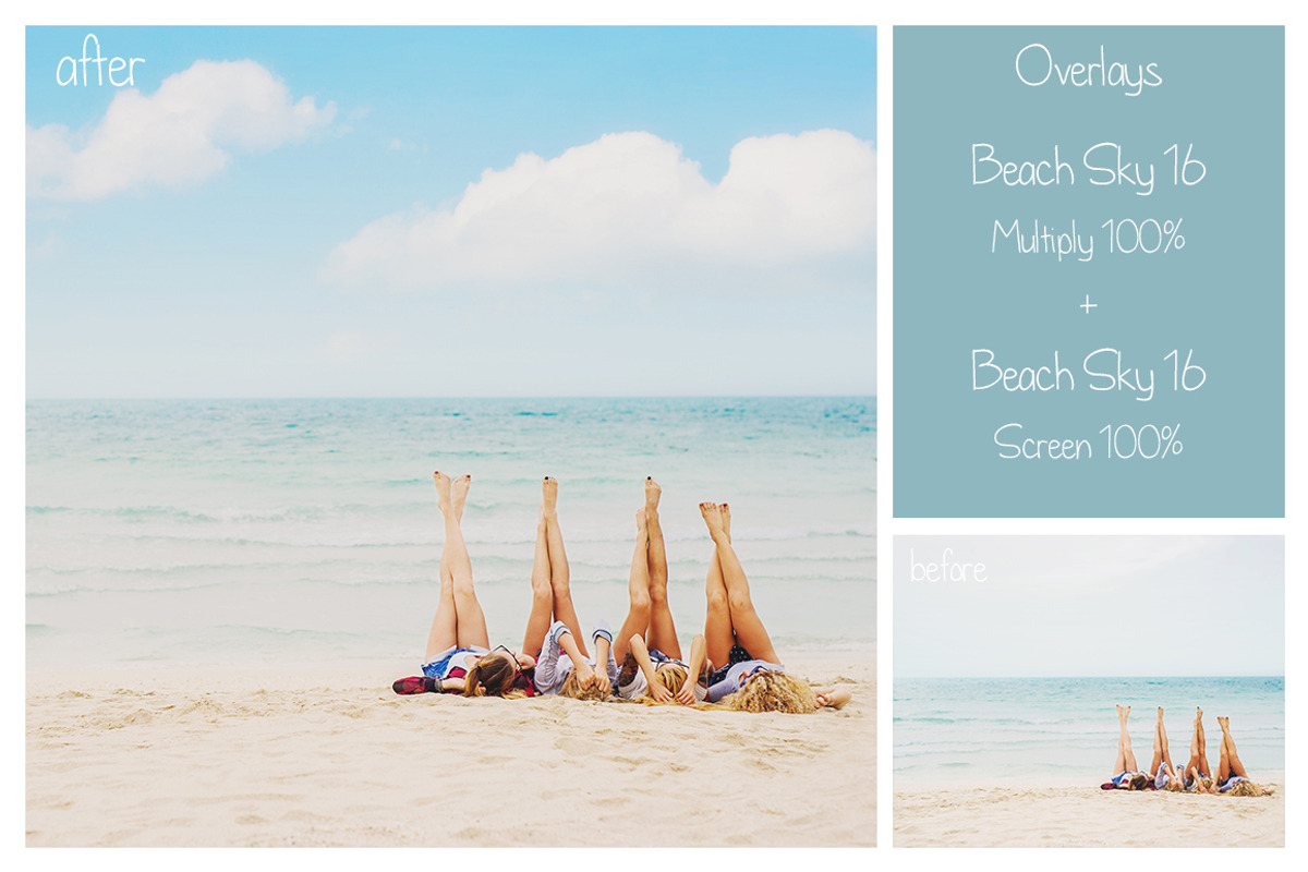 30 Beach Sky Overlays, a Texture Graphic by LovePhotoMoment