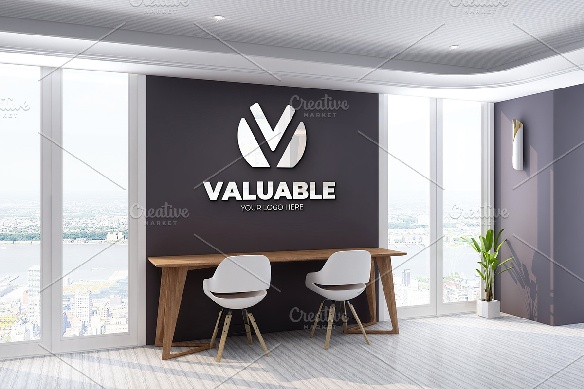 Office Workspace Room Logo Mockups