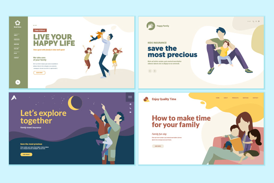 Set of Web Page Design Templates, a Templates & Theme by PureSolution