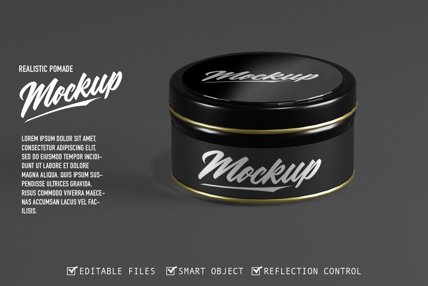 Realistic Pomade Container Mockup, a Cups & Container Mockup by Goods ...