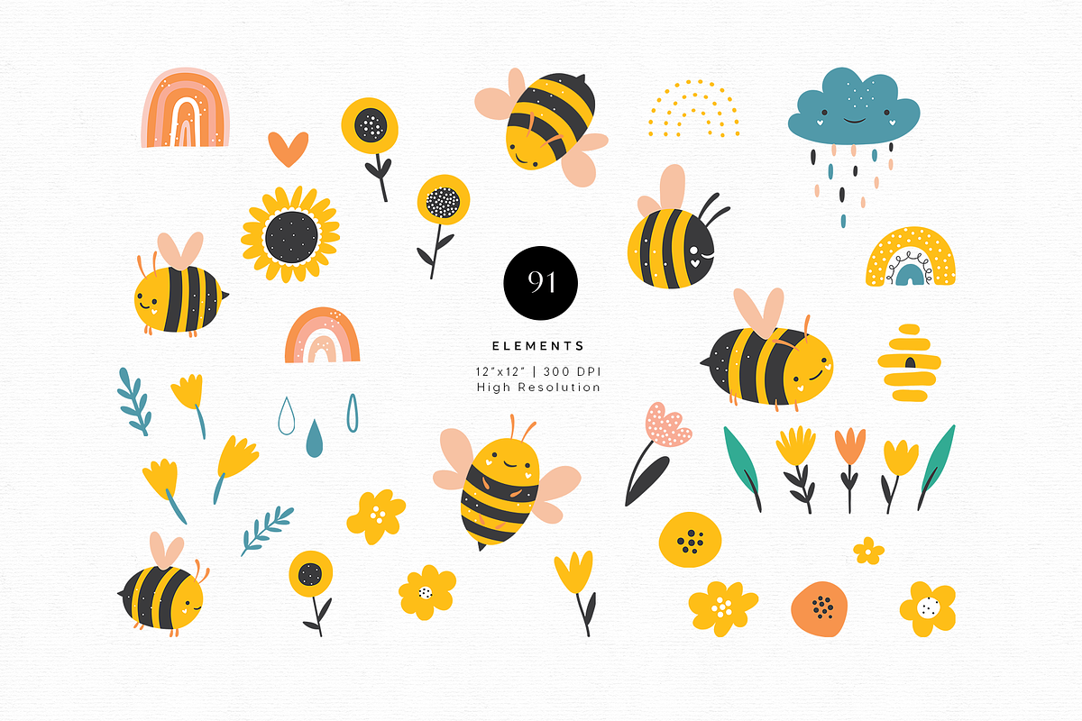 Little Bee - Kids collection, an Animal Illustration by annartdreams