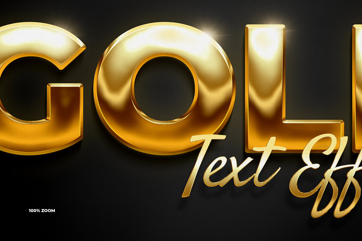 Pure Gold Text Effect Style Template