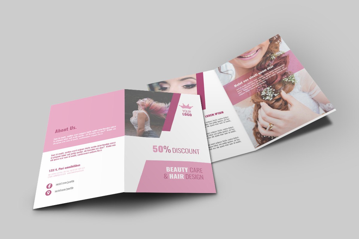 Hair Style Bi-Fold Brochure, a Brochure Template by Creatricks