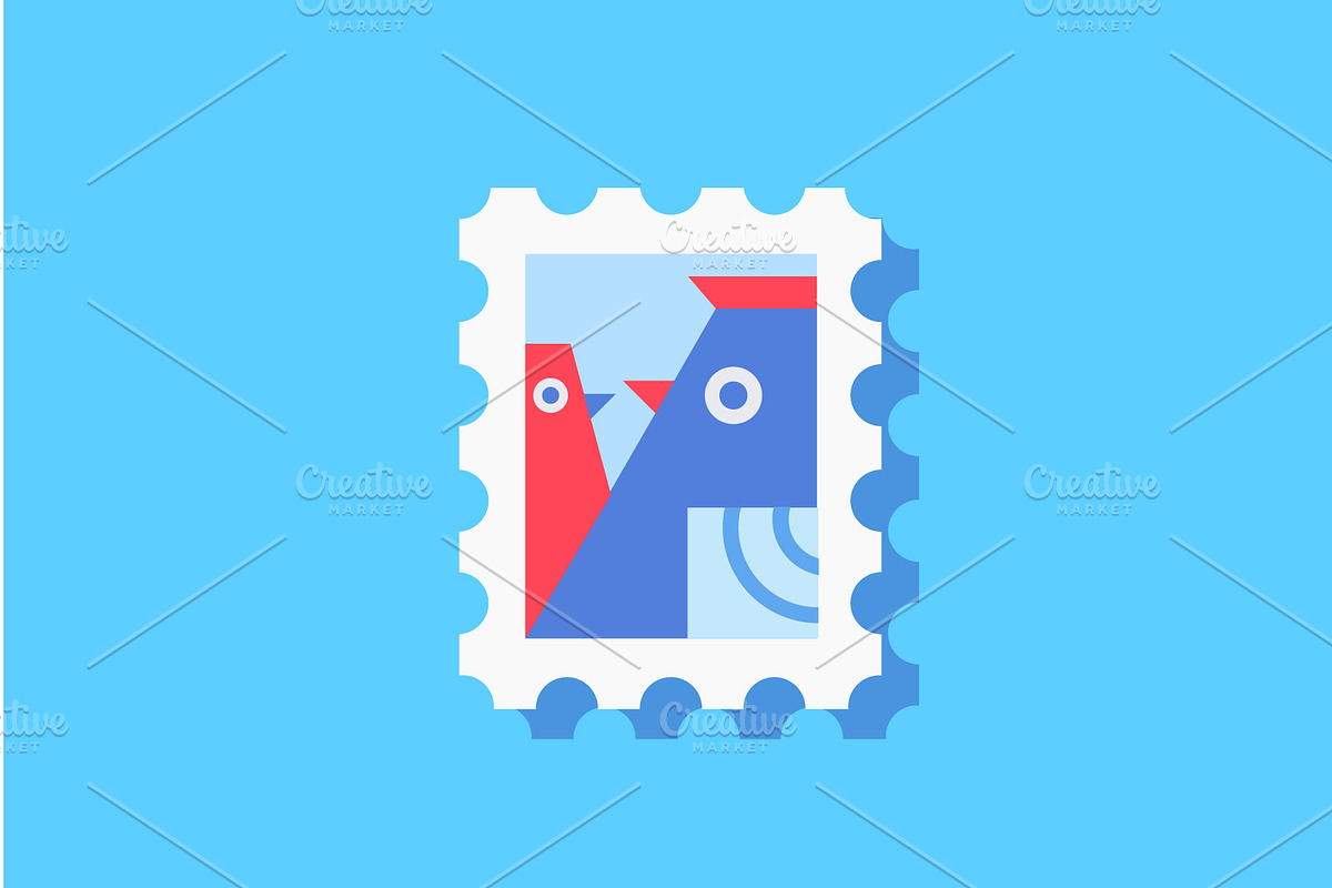 Postage Stamp Design, a Card Template by wonderkid