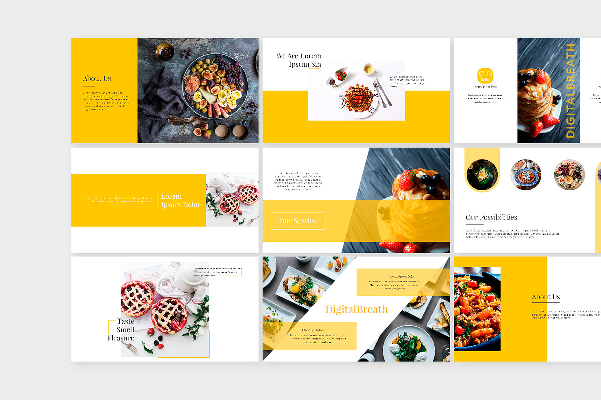 FOOD presentation template PPT, a Presentation Template by Digital ...
