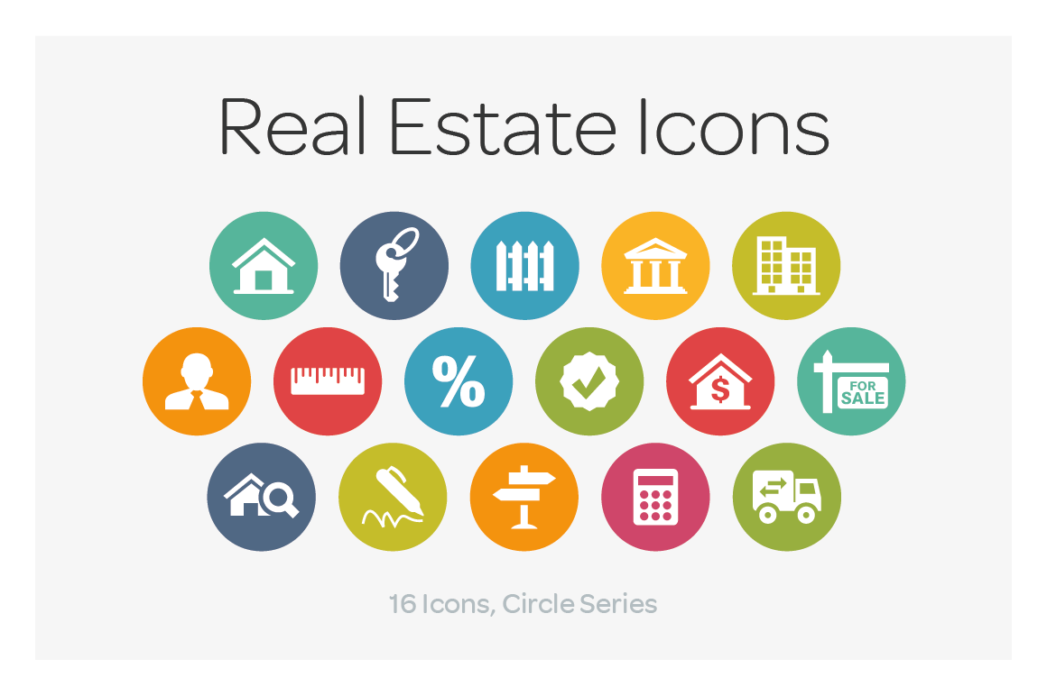 Circle Icons: Real Estate, an Icon by Scott Dunlap