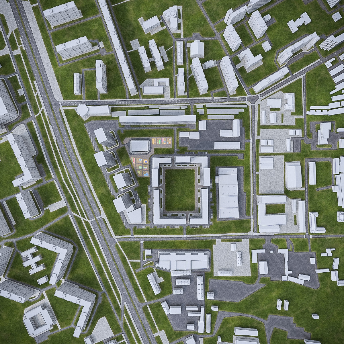 Residential Urban Area, an Architecture 3D Model by monogroup