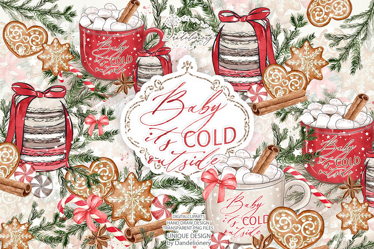 Baby it's cold outside design, an Illustration by designloverstudio