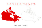 Canada PNG & vector map clipart, an Illustration by michLg designs