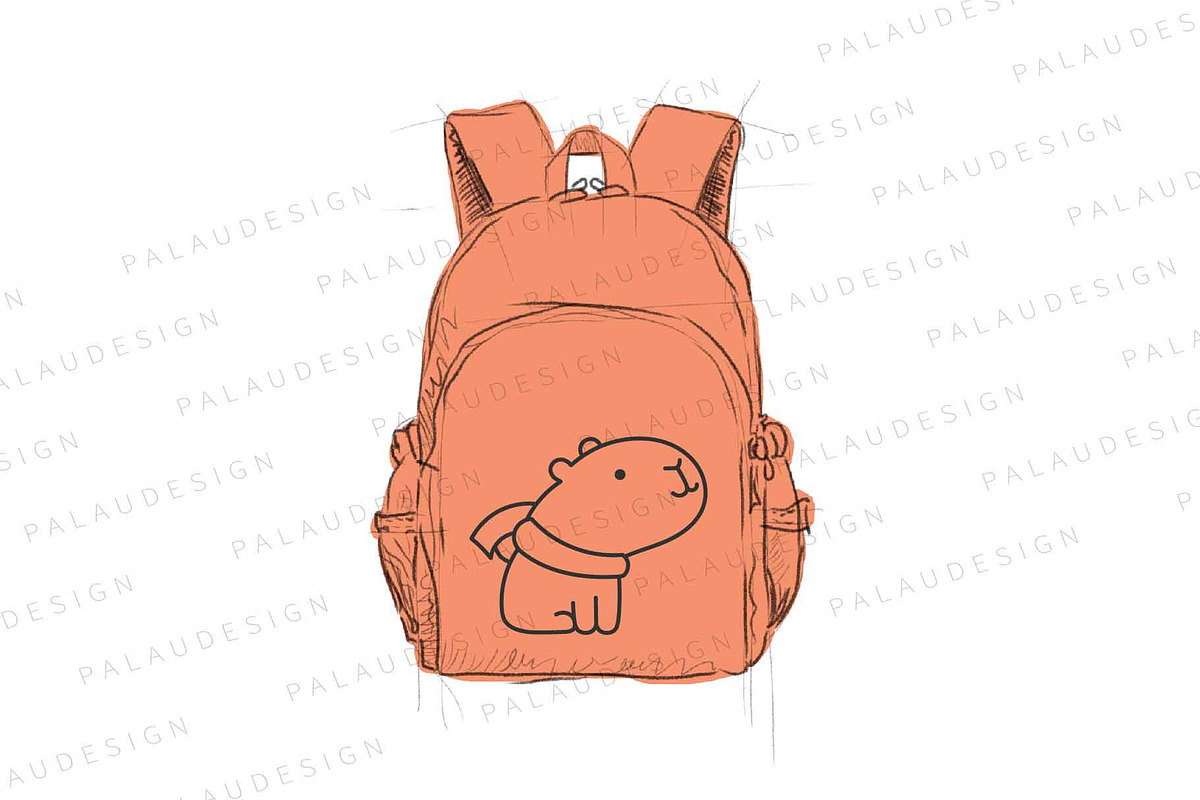 Cute kawaii capybara, an Animal Illustration by Palau | Creative Market