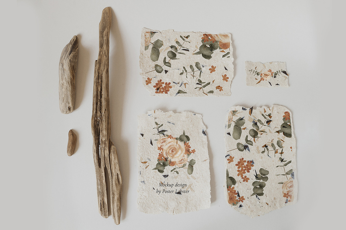 Boho Stationery Mockup Set, a Print Template by Neutral Mockups