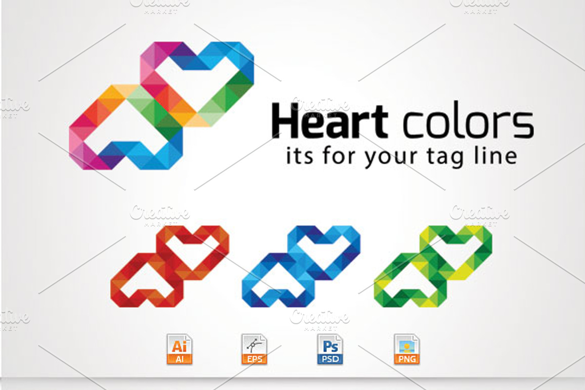 Heart colors, a Branding & Logo Template by stock6design