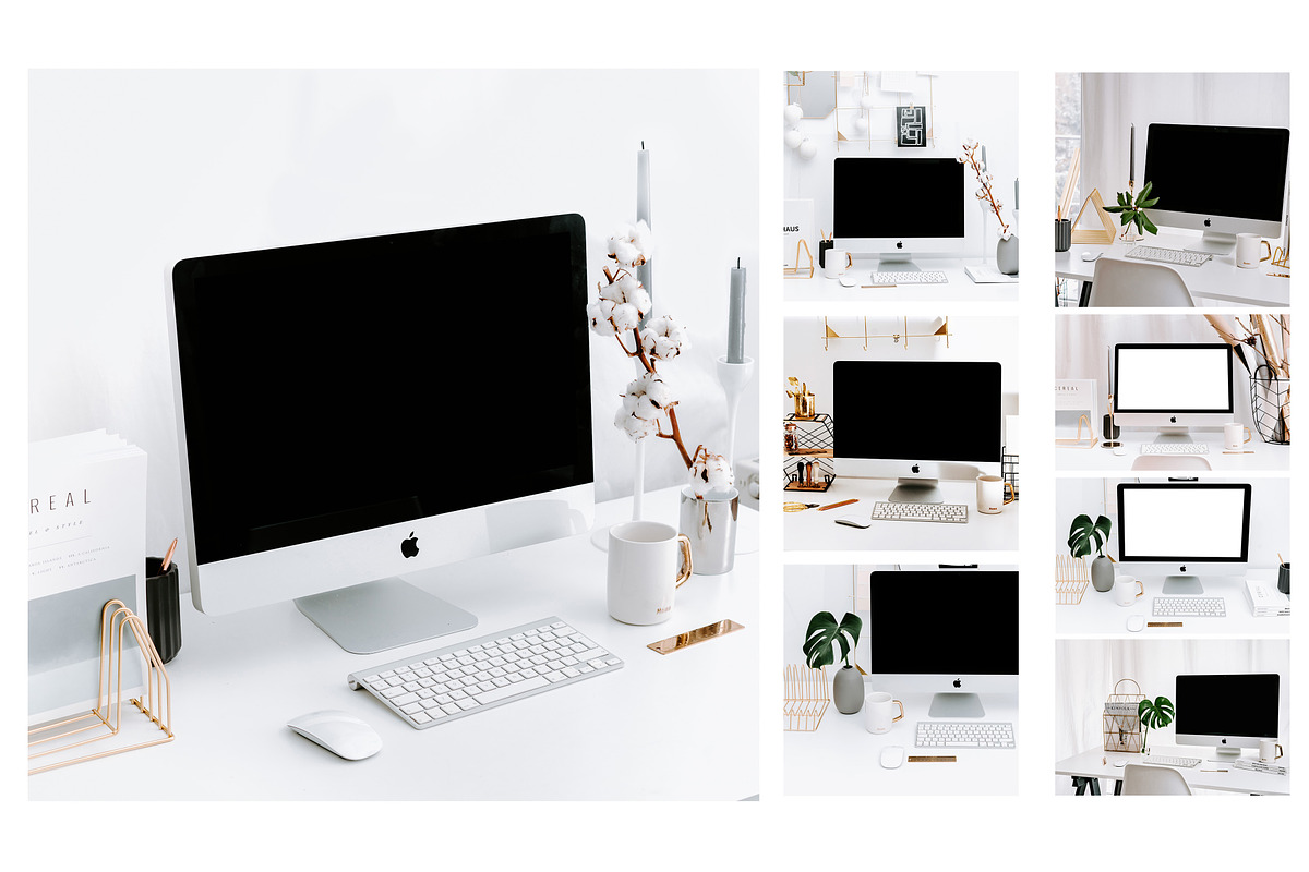 MACBOOK SCREEN MOCKUPS. 40+, a Social Media Template by OntheMoon