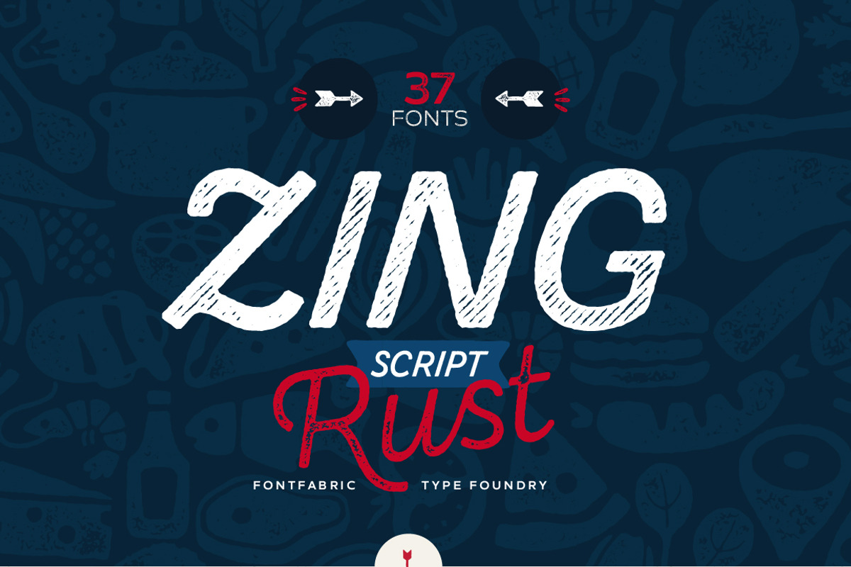 Zing Script Rust, a Script Font by Fontfabric