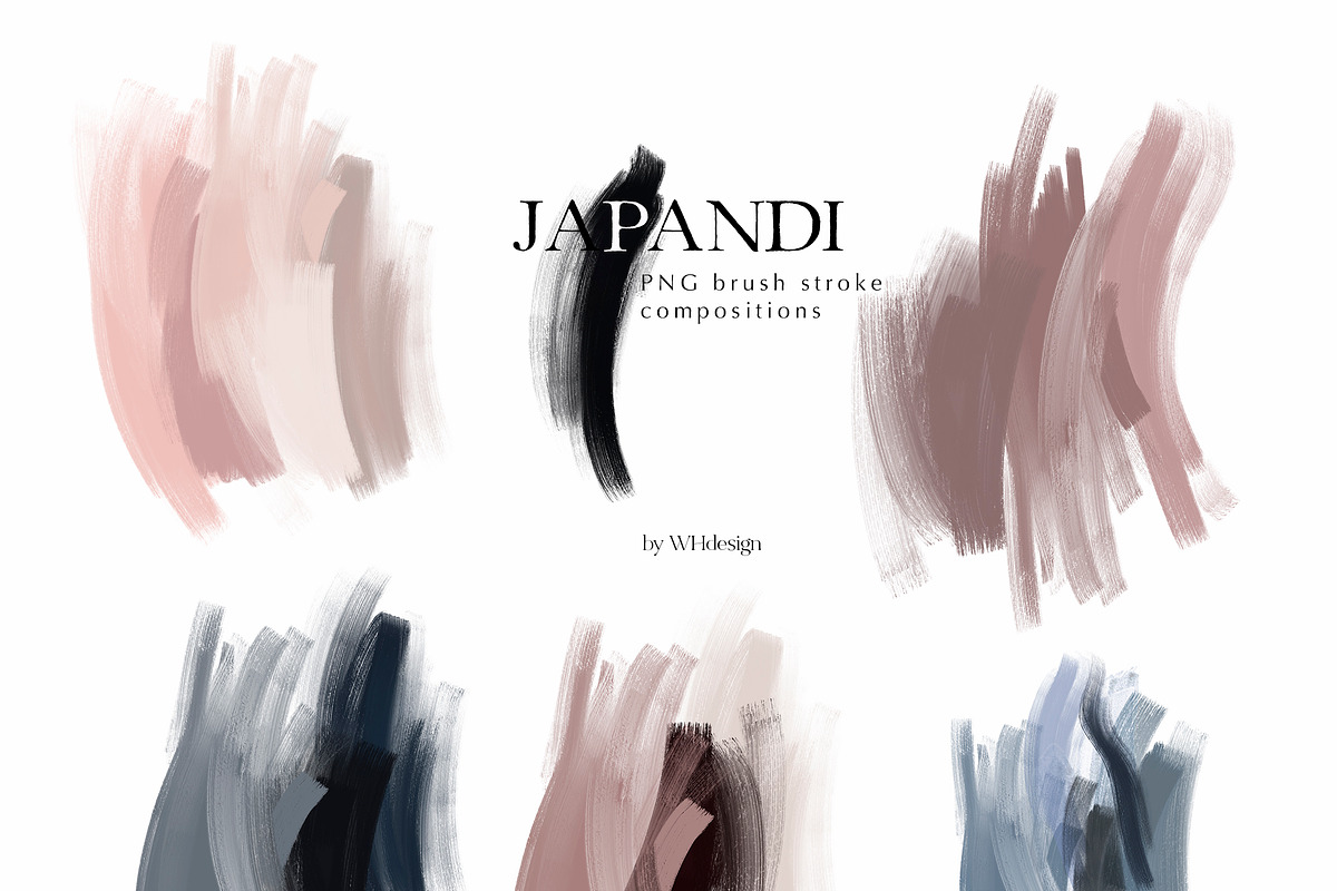Japandi Abstract Watercolor Clip Art, a Decorative Illustration by ...