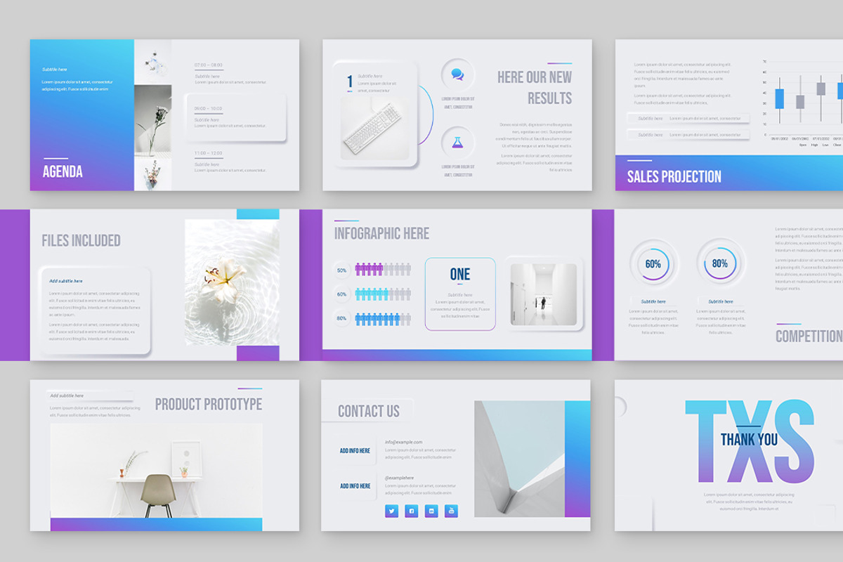 Neumorphism Google Slides Template