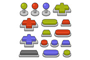 Joystick and Gamepad Buttons Set, a Templates & Theme by in8finity