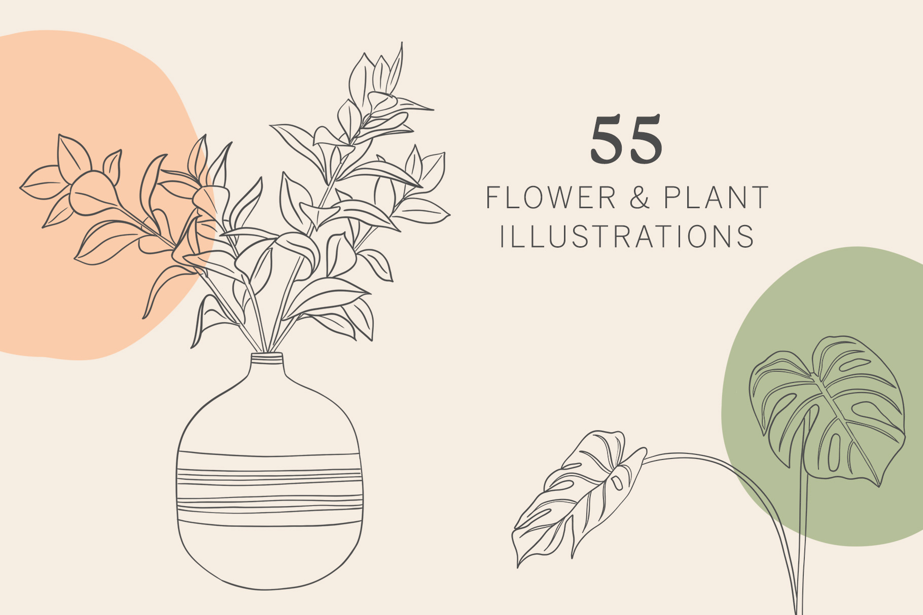 Flower & Plant Line Art, an Illustration by Jfims Designs