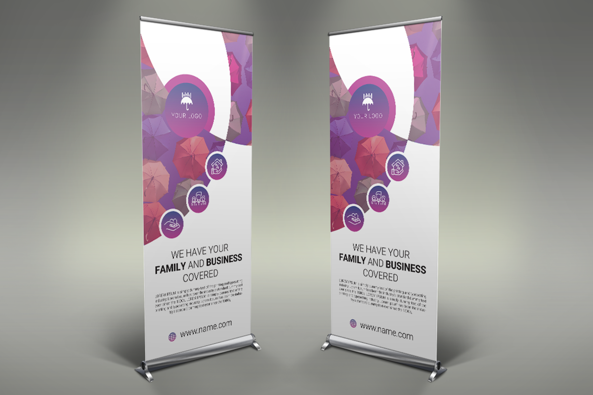 Insurance Roll Up Banner, a Presentation Template by UNIK Agency