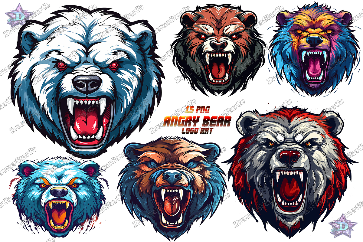 Angry Bear ,Bear, Angry Bear png, an Object Graphic by DreamerStarCo