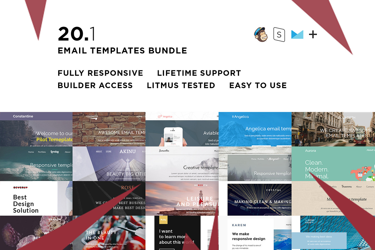 20 Email templates bundle I, an Email Template by ThemesCode