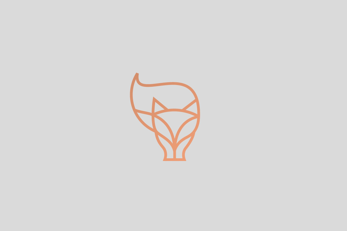 Linear fox logo design. Animal, a Branding & Logo Template by Bureau