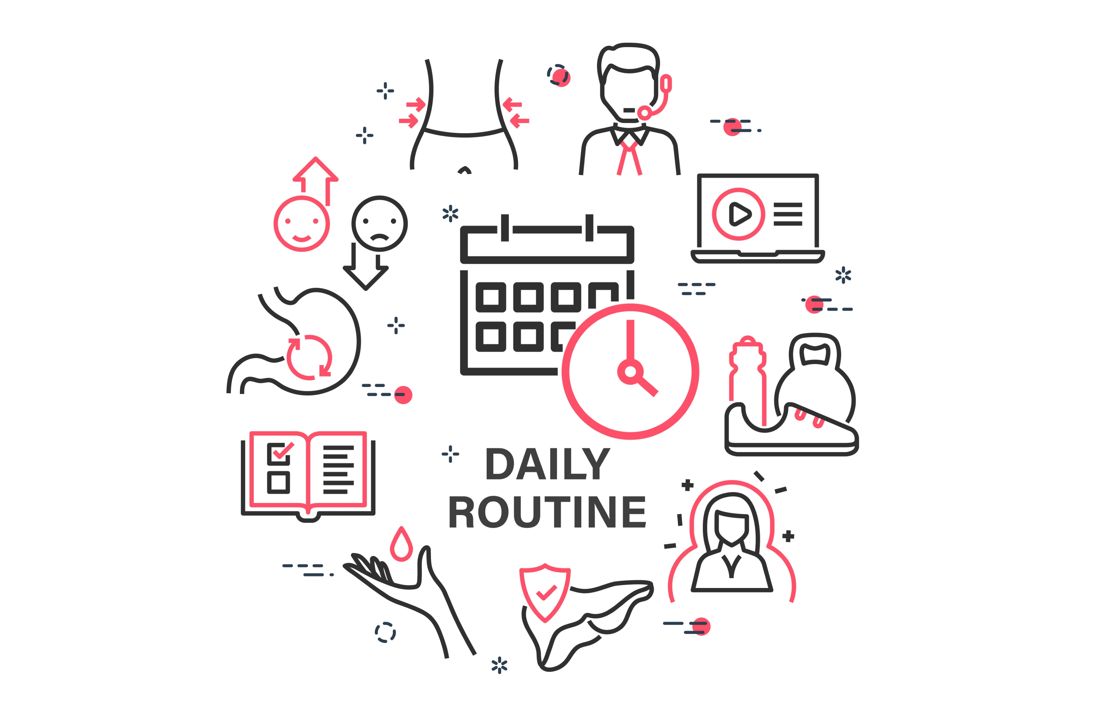 Vector design with daily routine, a Technology Illustration by Vasser