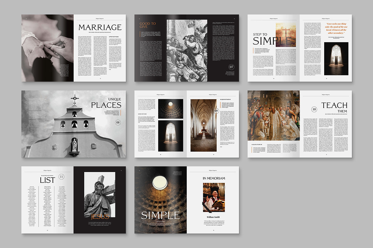 Church Magazine Template, a Magazine Template by BrandPacks