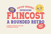Flincost – Rounded Retro Font, a Serif Font by Tiptop Graphic