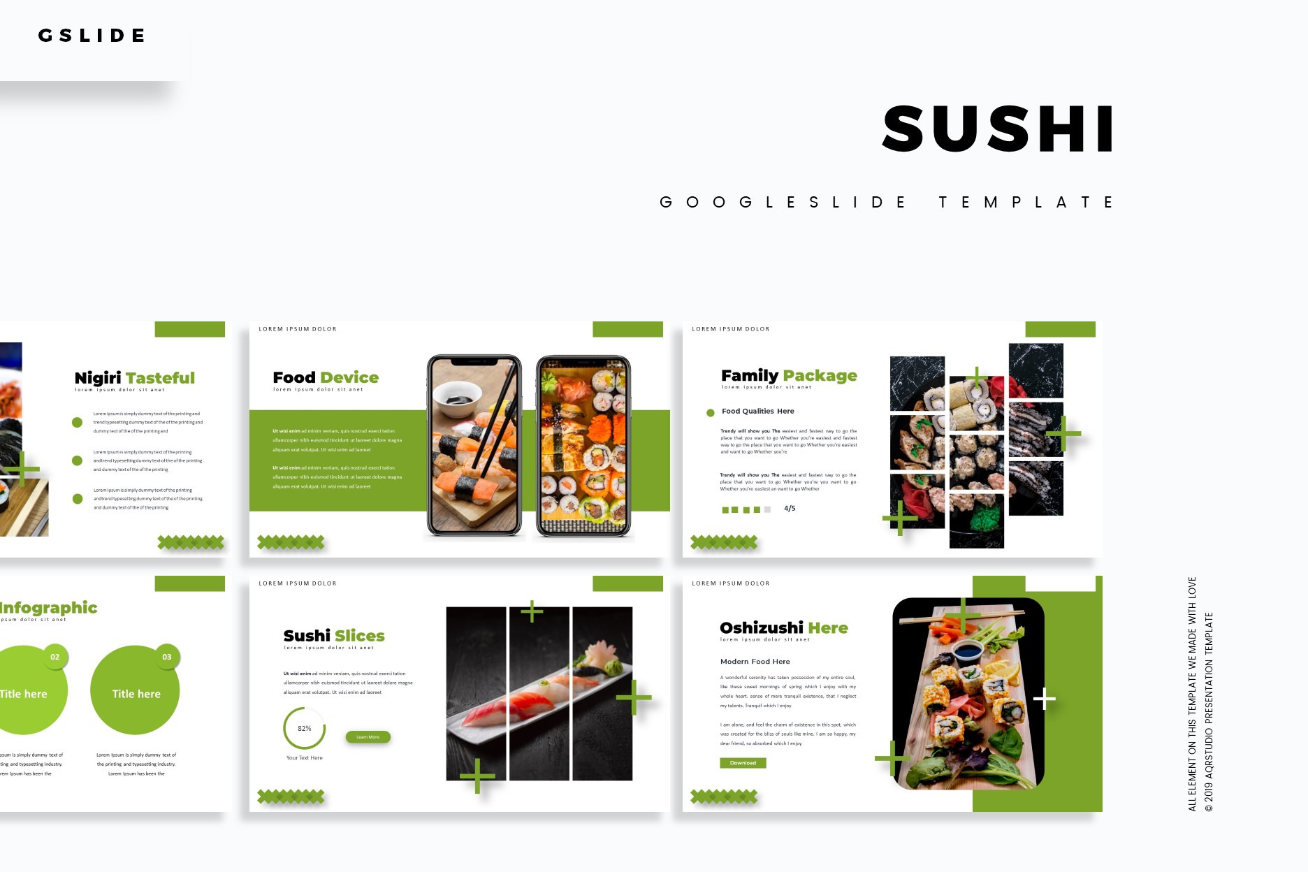 Sushi - Google Slides Template, a Presentation Template by AQR Studio