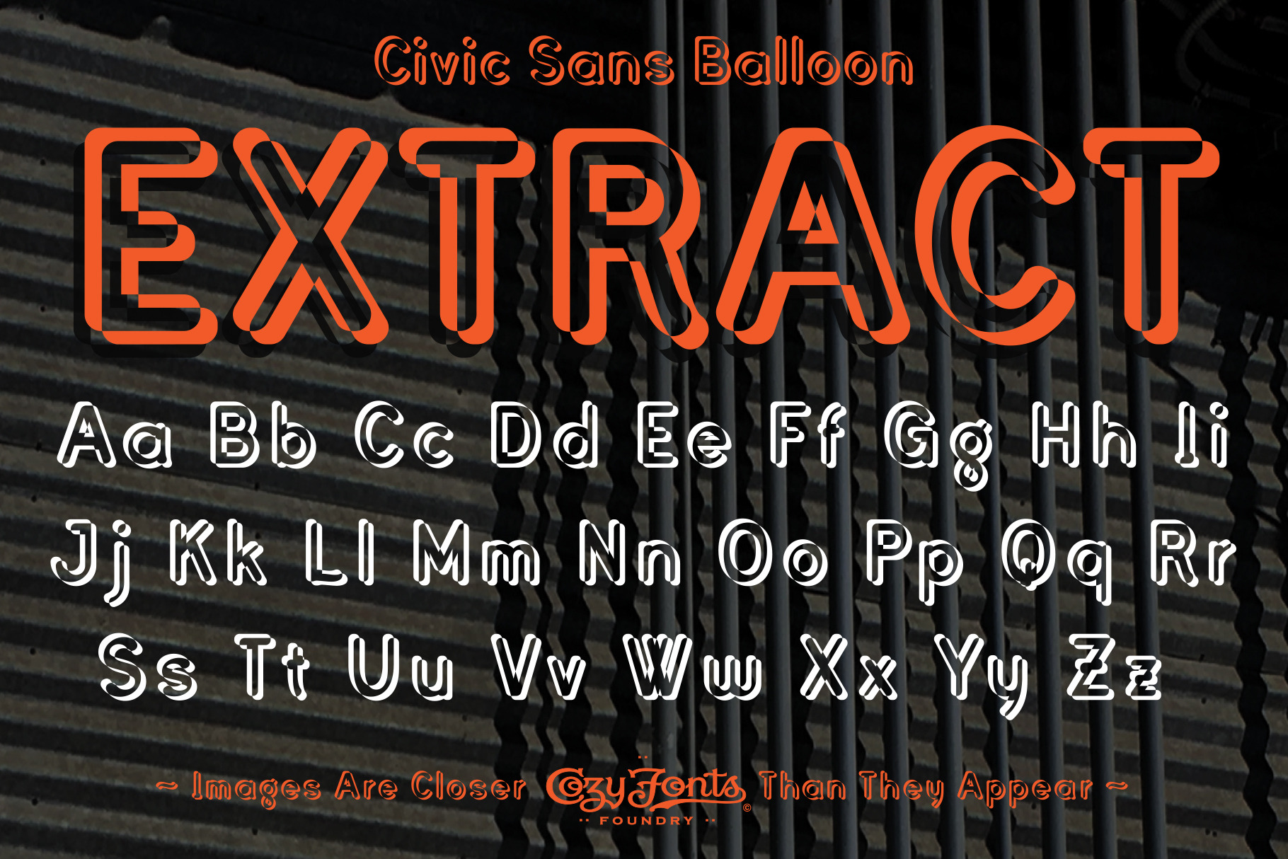 Civic Sans Balloon Extract, a Font by CozyFonts Foundry