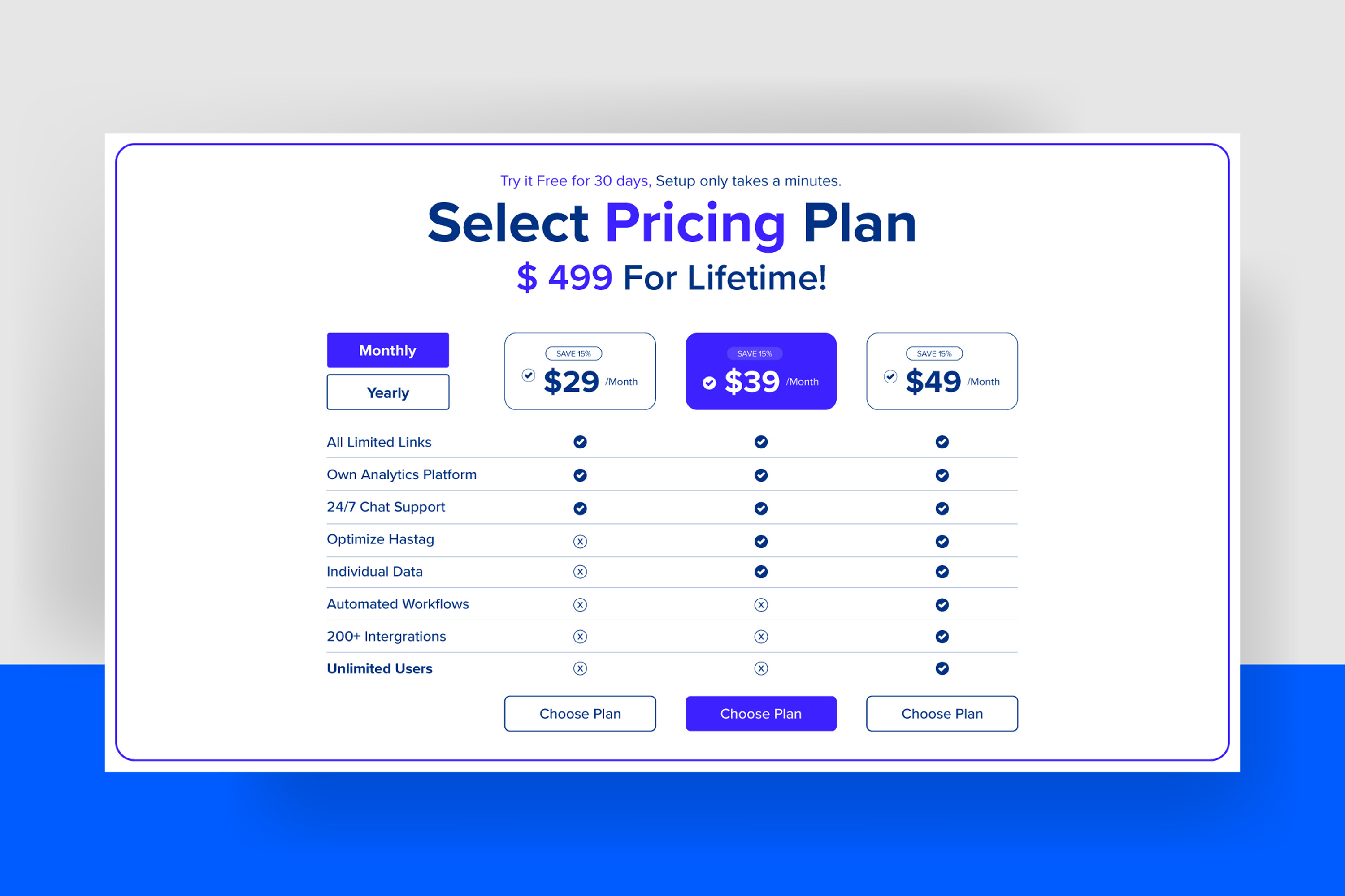 Pricing Plan Design Set Layout, a Stationery Template by MightyDesign ...