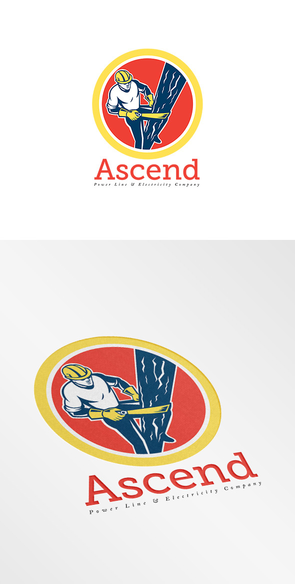 Ascend Power Line and Electricity Co, a Branding & Logo Template by ...