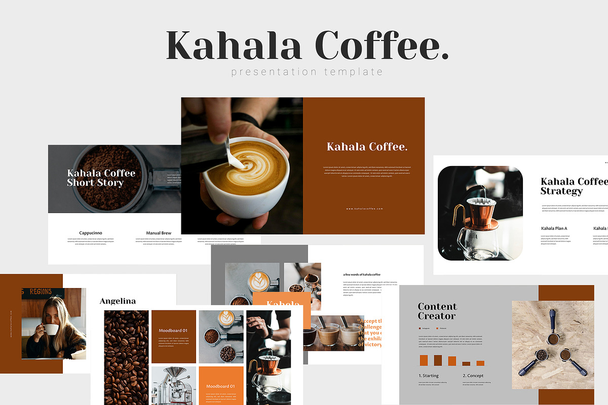 Kahala - Coffee Powerpoint Template, a Presentation Template by eunavia