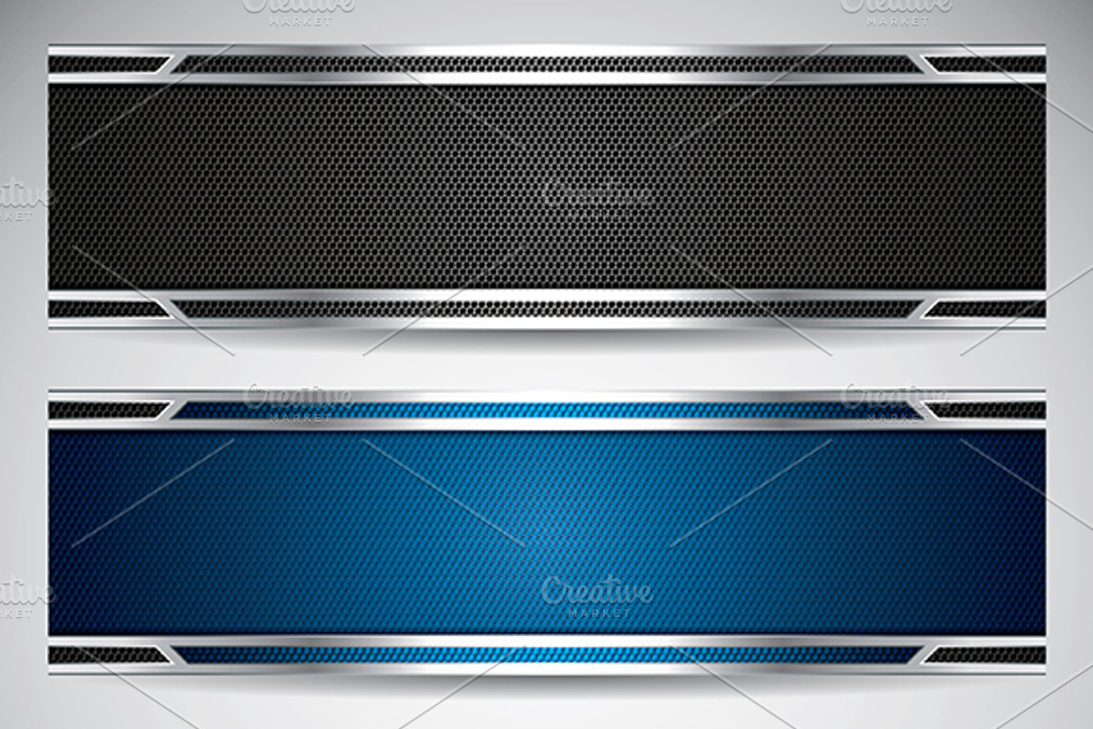 Metal banners, a Technology Illustration by gigello