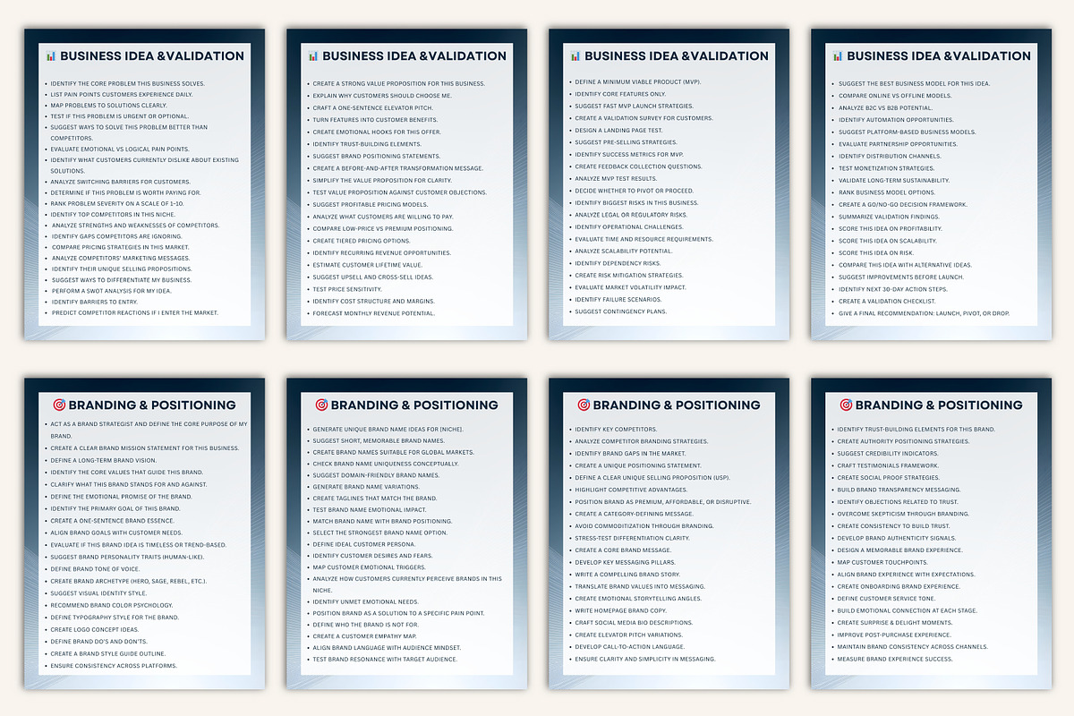 1000+ Business Growth Prompts, a Stationery Template by Designmela01