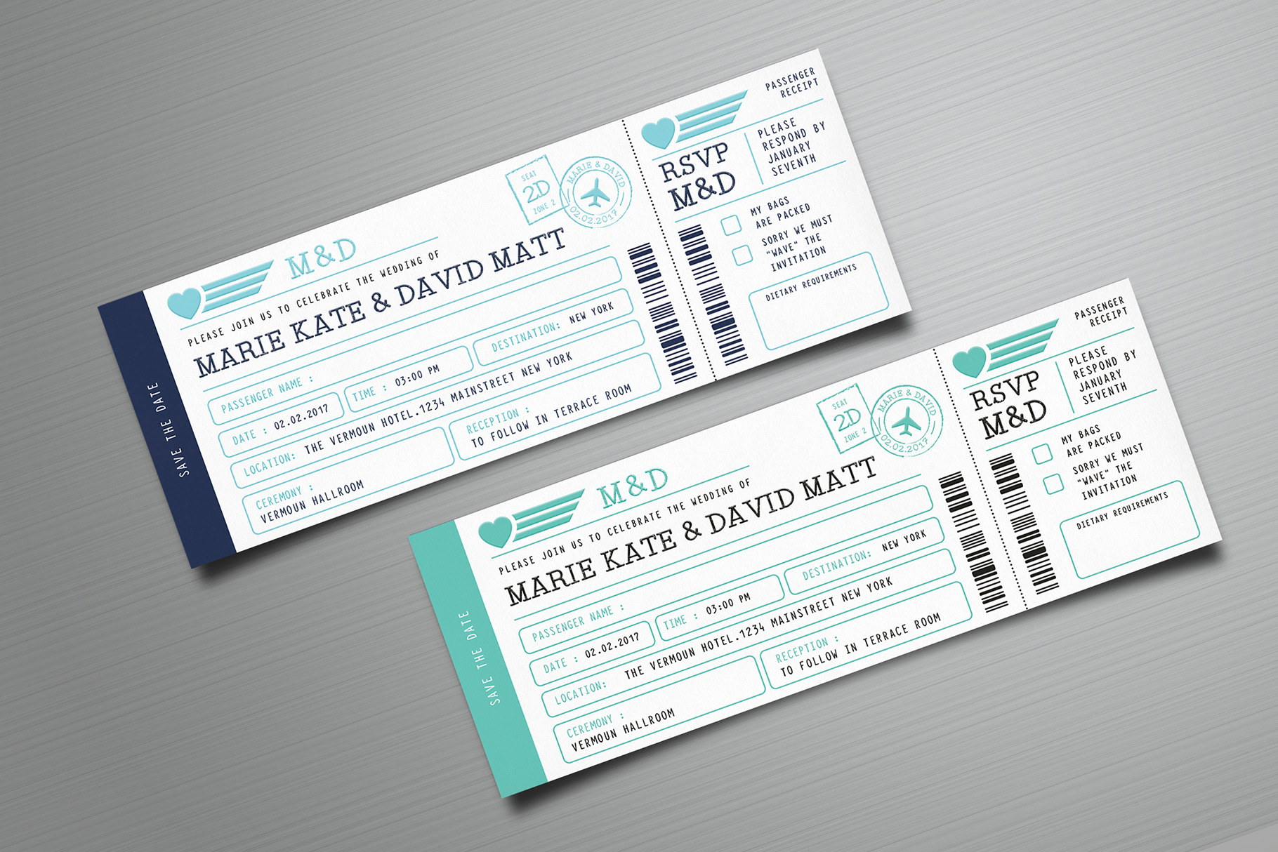 Boarding Pass Wedding Invitation, an Invitation Template by Vynetta ...