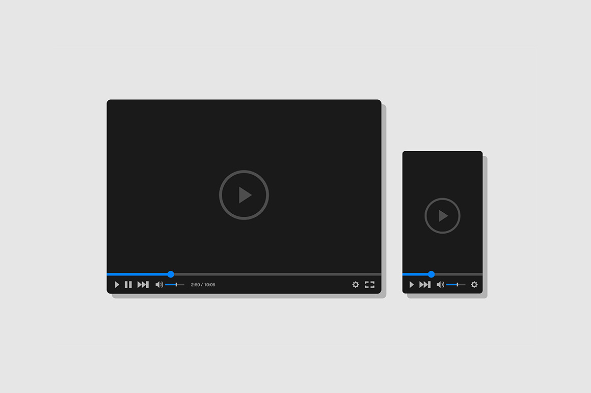 Music and video player screen set, an Object Graphic by Flower Travelin Man