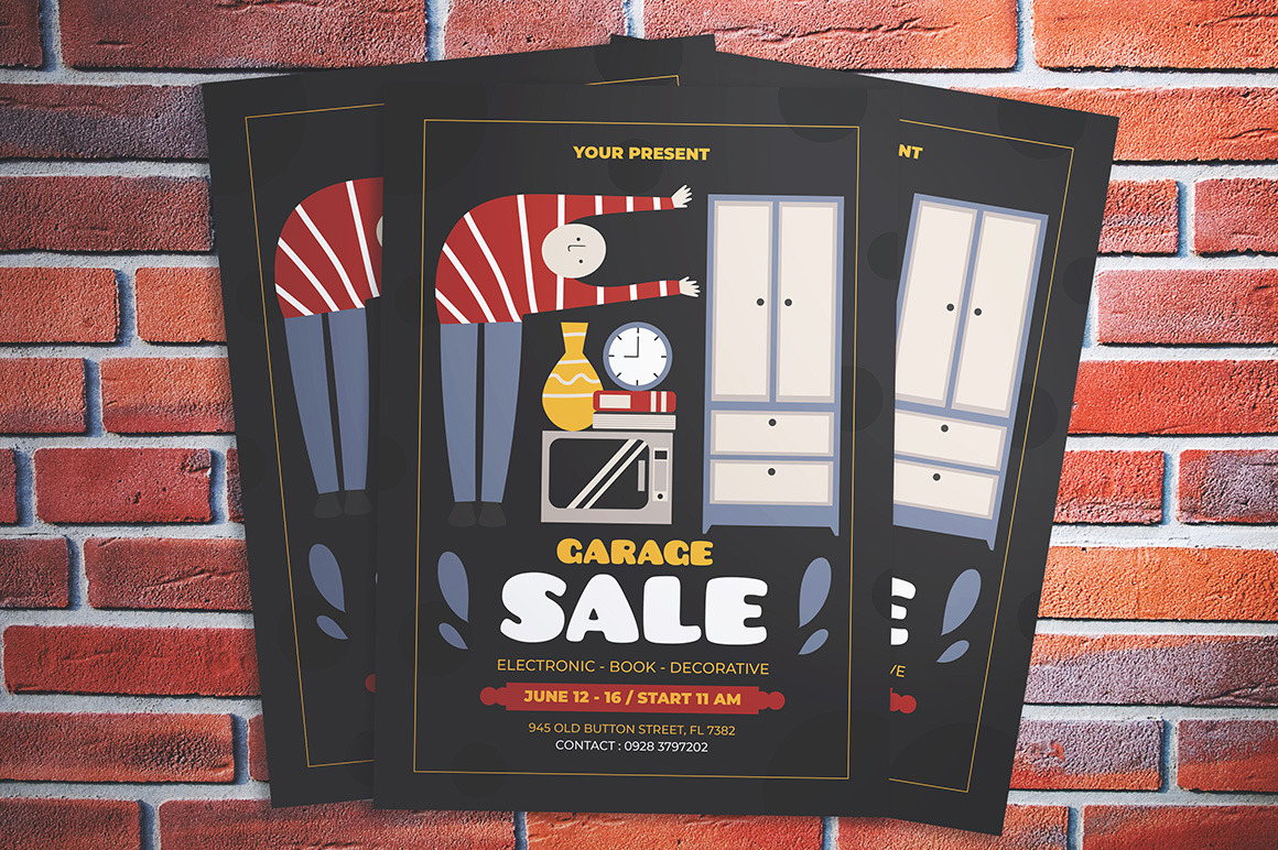 Garage Sale Flyer, a Flyer Template by Gumico Studio.
