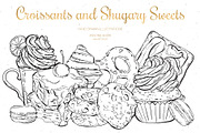 Croissants and Shugary Sweets, a Food Illustration by GVGraphics