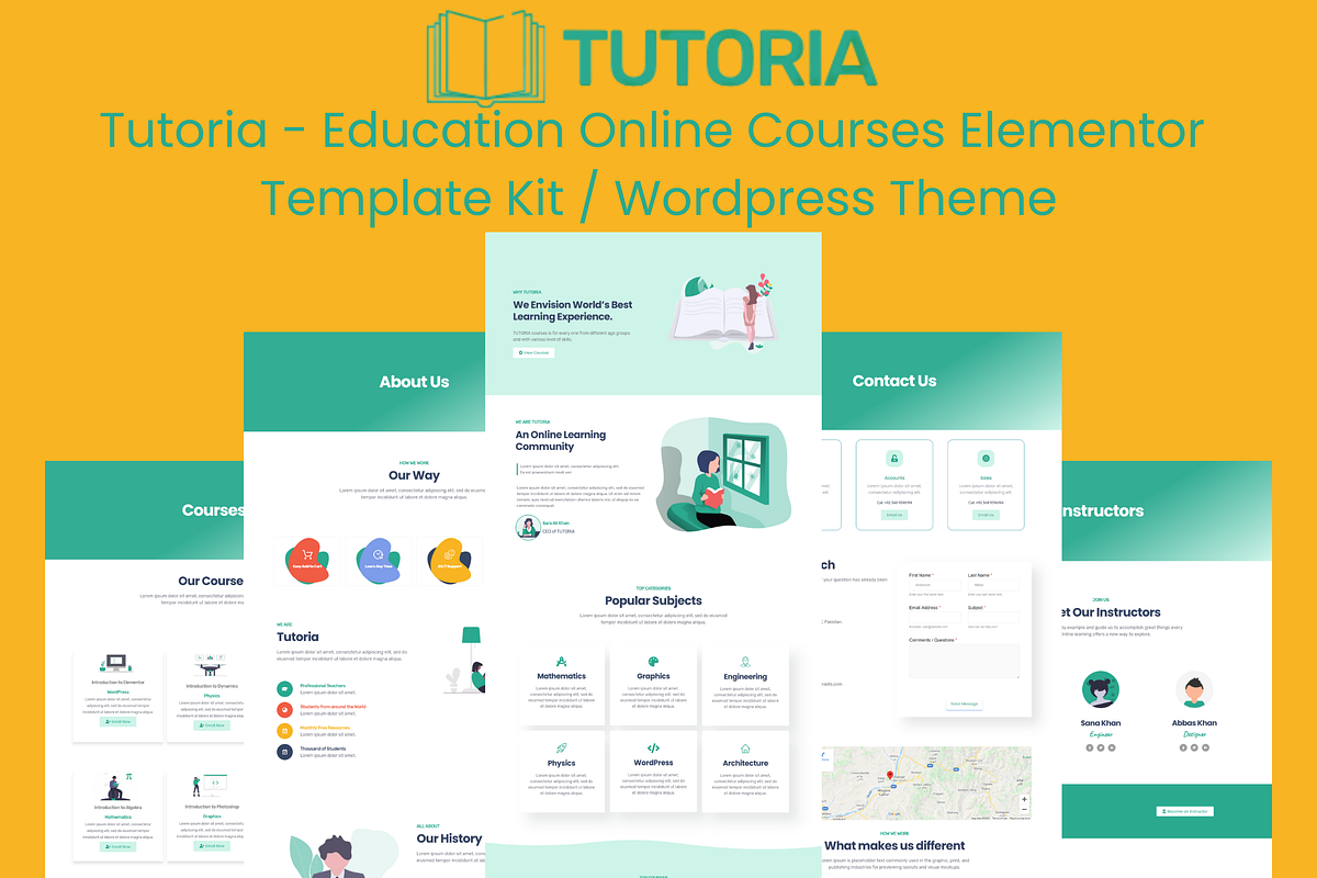 Tutoria - Education Elementor Kit, a WordPress Template by Elemits
