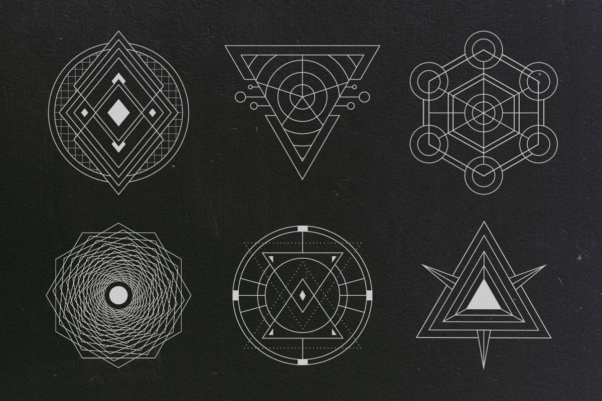 24 Sacred Geometry Vectors, an Object Graphic by Tugcu Design Co.