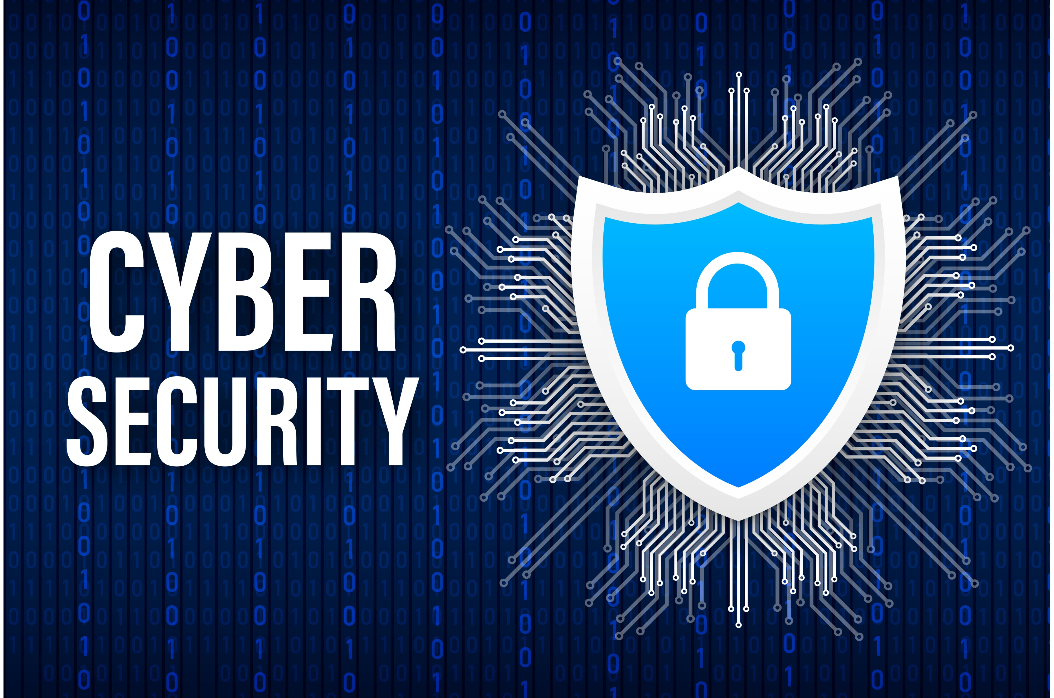 Cyber security vector logo with, a Technology Illustration by DG-Market